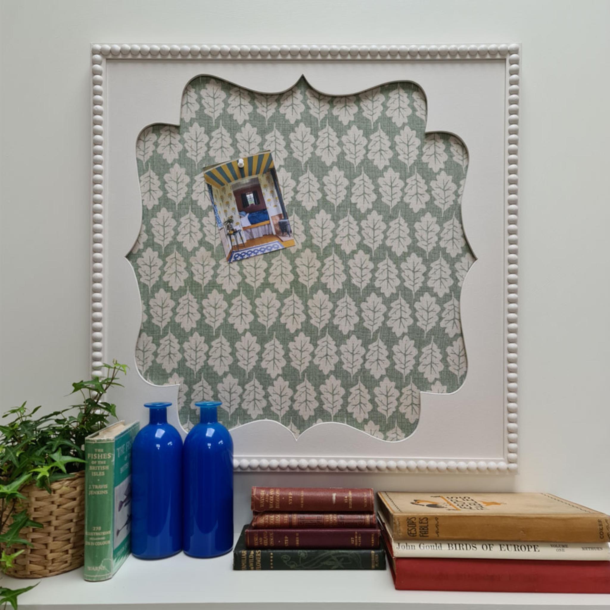 Bobbin framed pinboard with cut out | The Notice Board Company